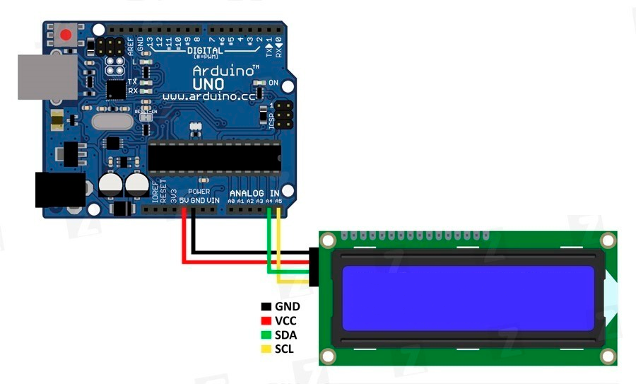 LCD 1602 con controlador I2C – turibot.es blog